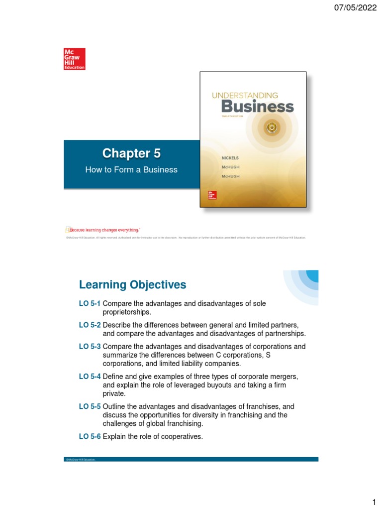Chapter 5 Business Law | PDF | Franchising | Corporations