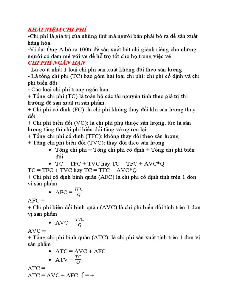 KHÁI-NIỆM-CHI-PHÍ | PDF