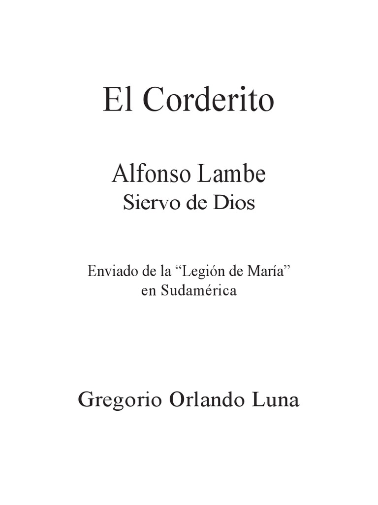 Libro El Corderito | PDF | María, madre de Jesús | Amor