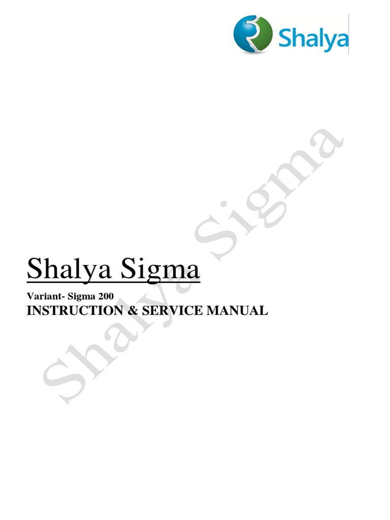 Instruction Manual of Sigma 200 Touch v.1.1 PDF | PDF