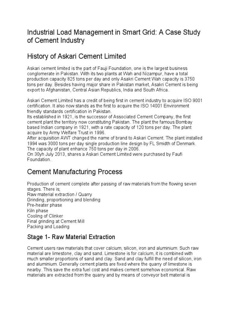 History of Askari Cement Limited | PDF