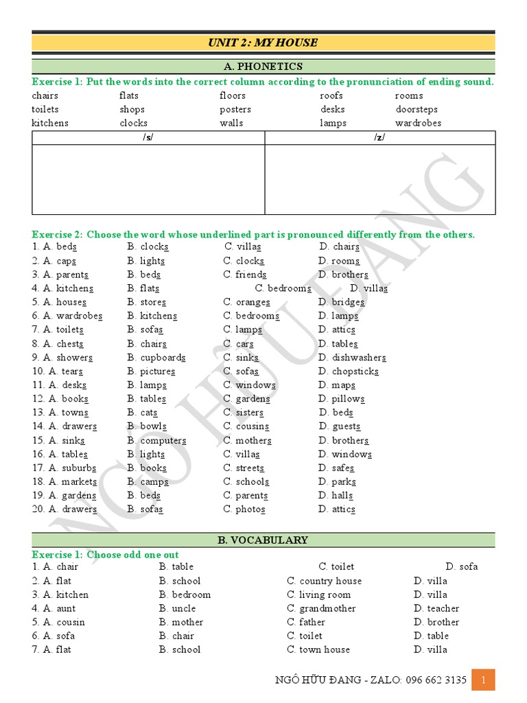 Global Success 6 Unit 2 No Keys | PDF | Bedroom | Apartment