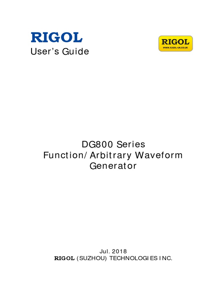 Rigol DG800 User Guide PDF | PDF | Modulation | Usb