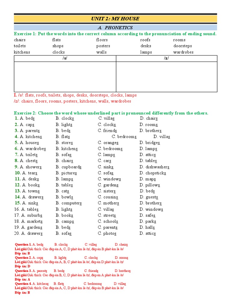 Global Success 6 Unit 2 With Keys | PDF