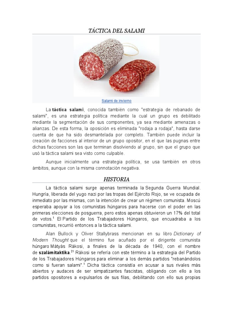 Táctica Del Salami | PDF