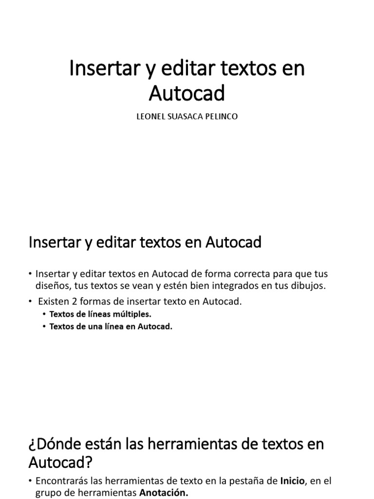 Insertar y Editar Textos en Autocad | Descargar gratis PDF | Cad ... Insertar y Editar Textos en Autocad | Descargar gratis PDF | Cad ...