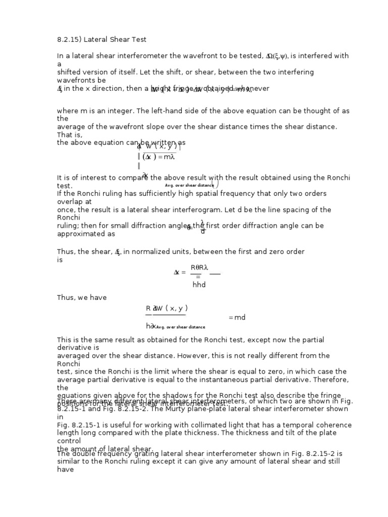 Optical Interferometry Techniques | PDF | Interferometry | Interference (Wave Propagation)