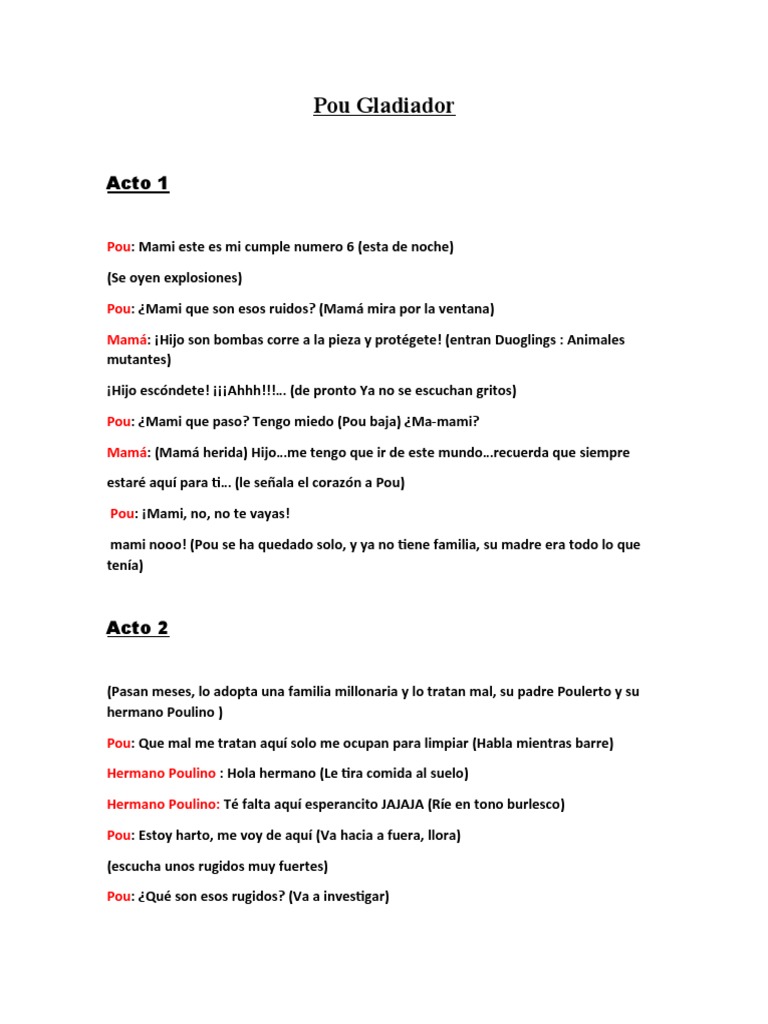 Pou Gladiador | PDF