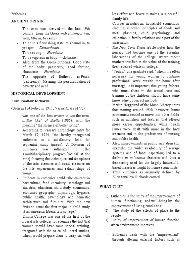 Euthenics | PDF