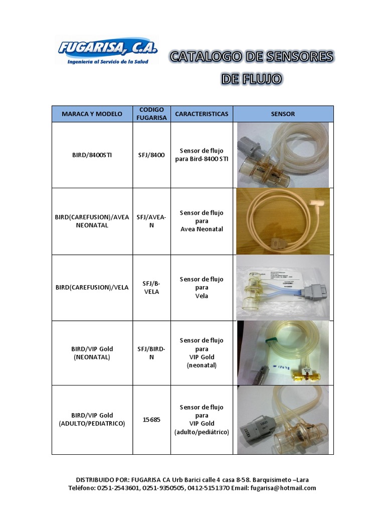 Catalogo De Sensores De Flujo Pdf Pdf
