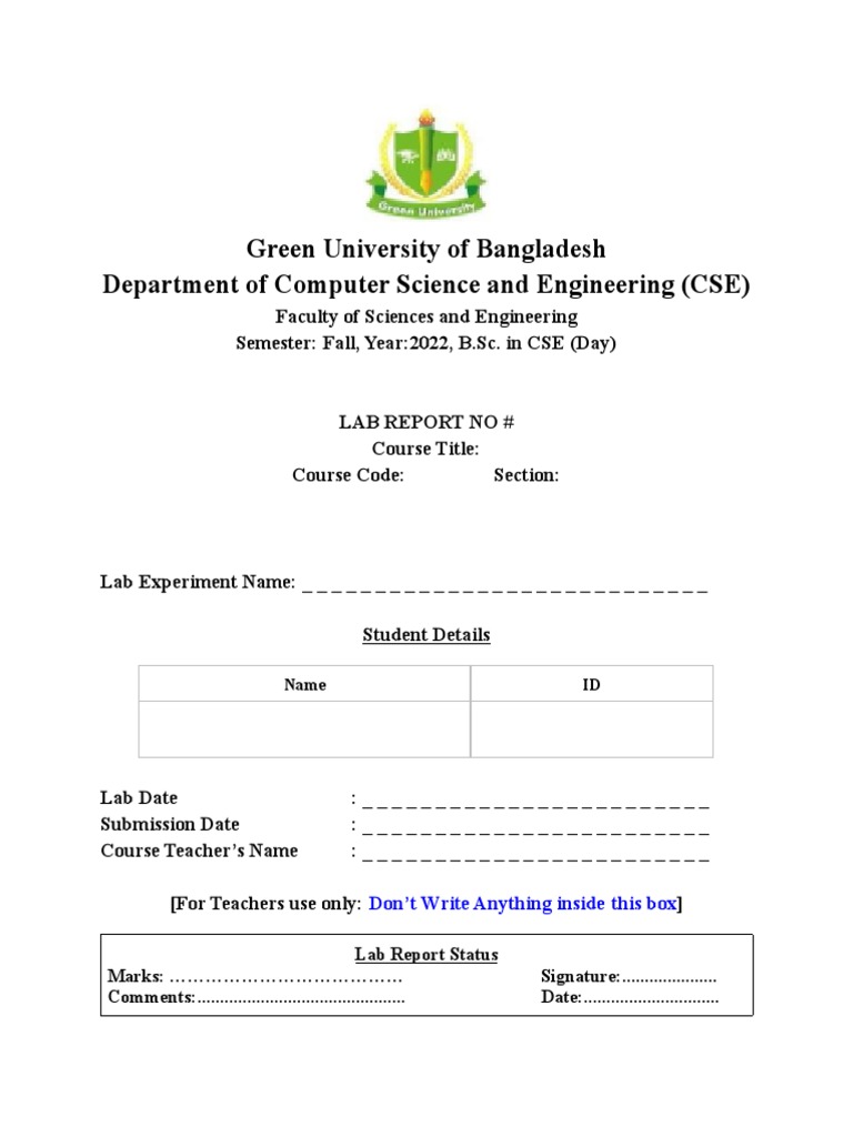 Lab Report Template | PDF | Computing | Computer Science