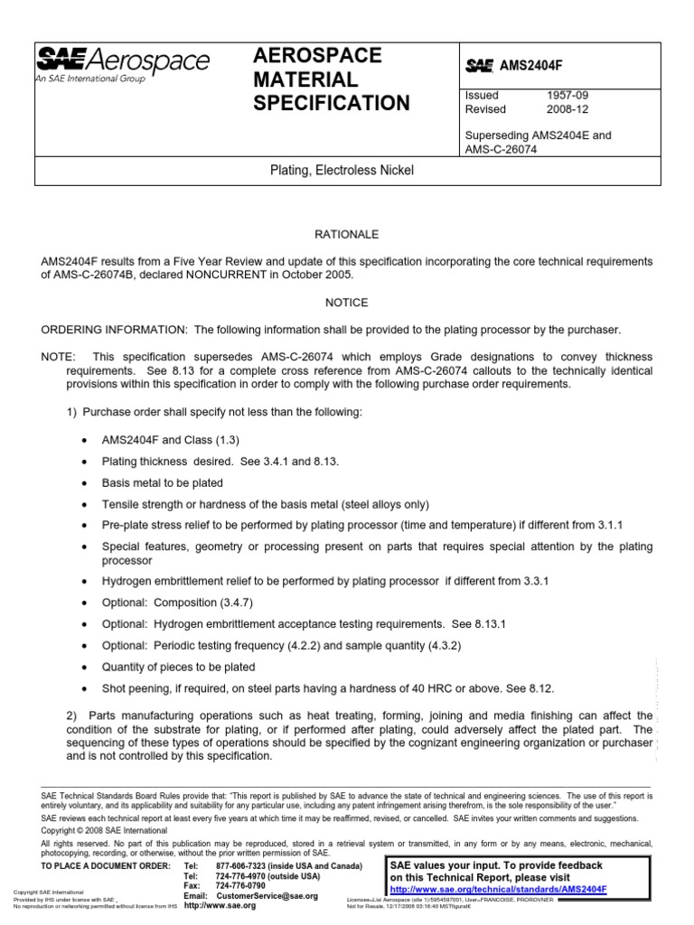 Ams2404 F | Download Free PDF | Heat Treating | Corrosion