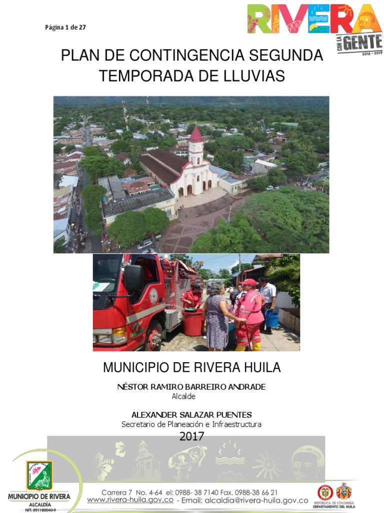 Plan de Contingencia Lluvias Rivera 2do. Sem PDF | PDF | Inundar | Riesgo
