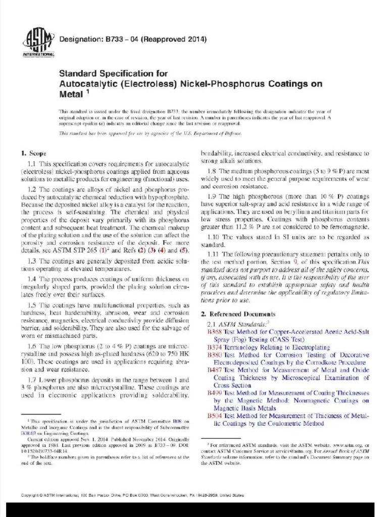 Astm B733 2014 | PDF