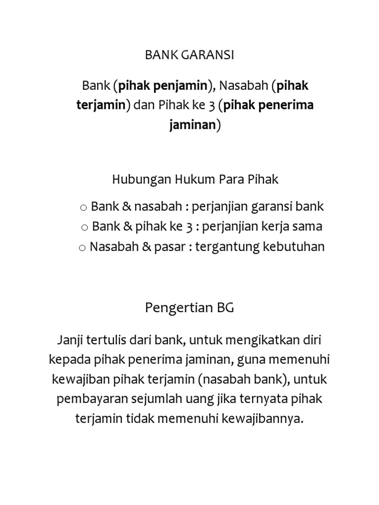 Cara Membuat Bank Garansi yang Efektif | PDF