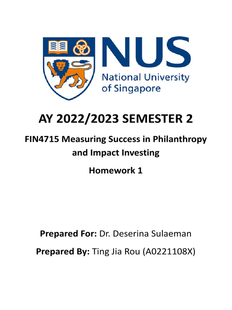 FIN4715 Homework 1 | PDF | Investing | Drinking Water