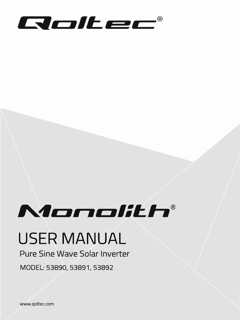 Pure Sine Wave Solar Inverter Manual | PDF | Power Inverter | Power Supply