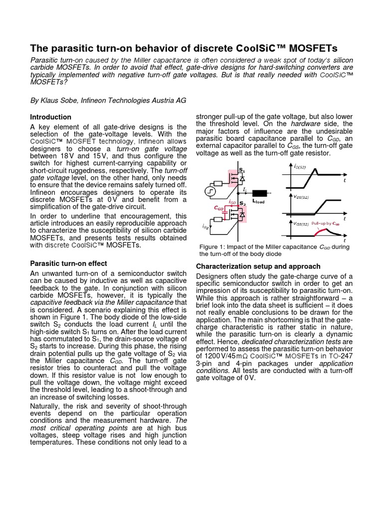 Infineon Bodos - Parasitic - Turn On Article v01 - 00 EN PDF | Download Free PDF | Field Effect ...