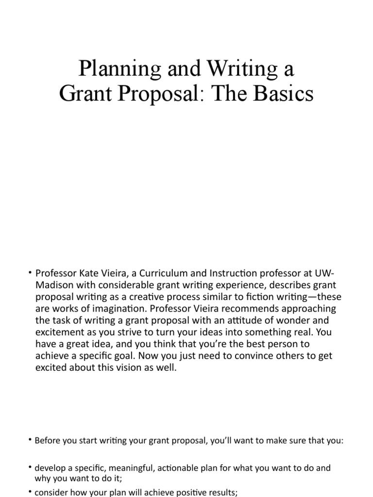 Planning an Effective Grant Proposal: Understanding Your Audience ...