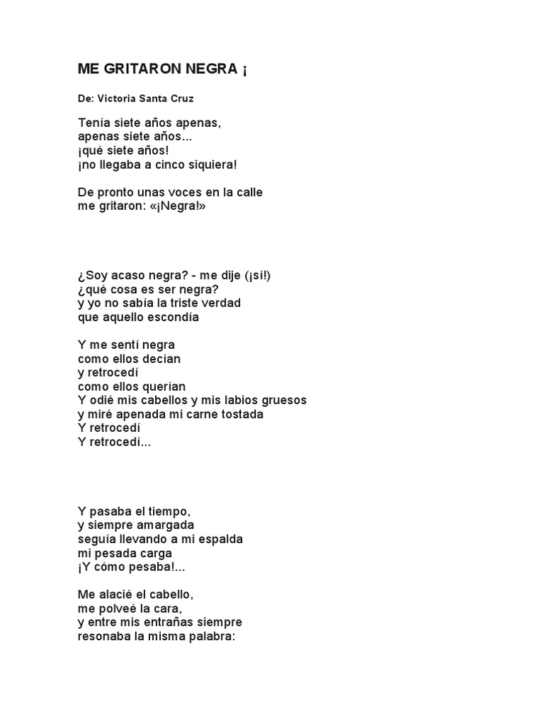 Me Gritaron Negra | PDF