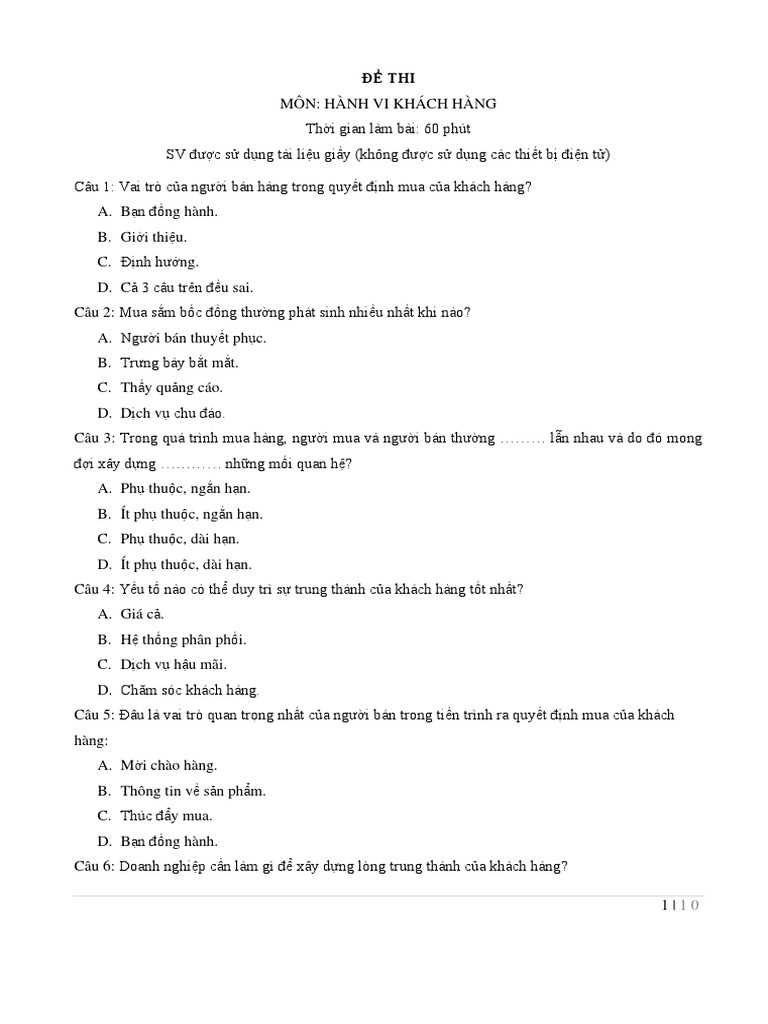 Sample Test - VN PDF | PDF