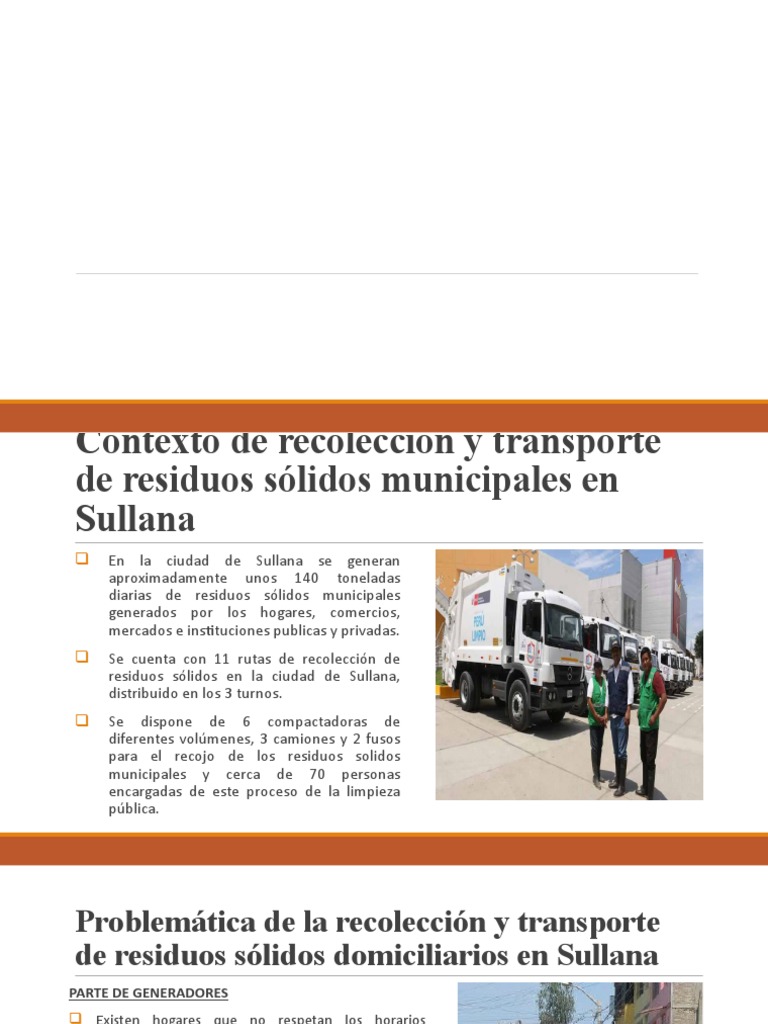 problemas de recolección y transporte | PDF | Residuos | Residuos sólidos urbanos