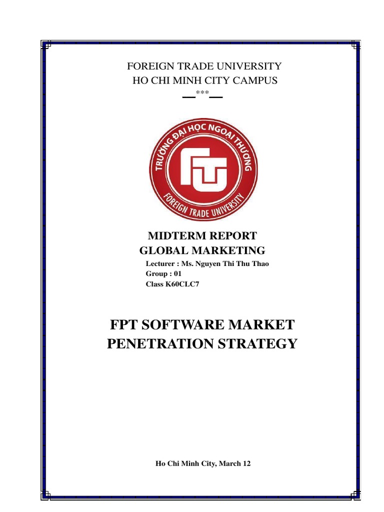 (Group 1) FPT Software Market Penetration Strategy | PDF | Strategic ...