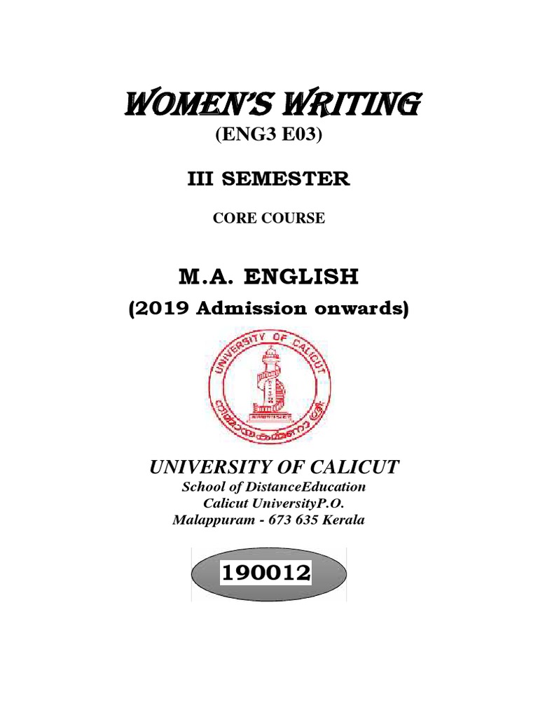 Women's Writing and Feminist Voices | PDF | Feminism | Gender Studies