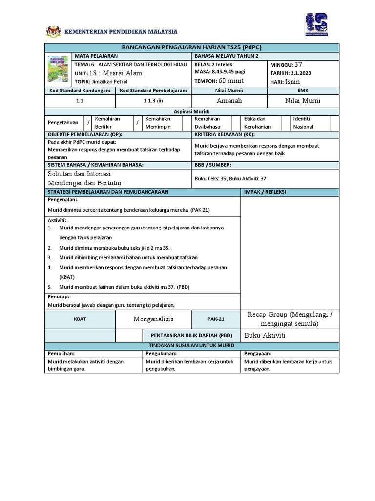 BM THN 2 TS25 (Unit 18) | PDF