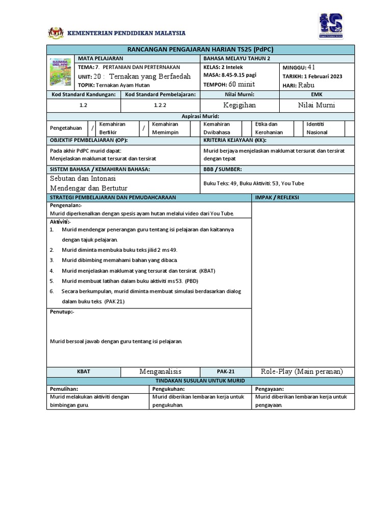 BM THN 2 TS25 (Unit 20) | PDF