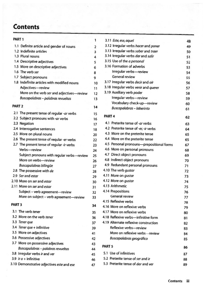 Spanish Grammar Workbook PDF | PDF