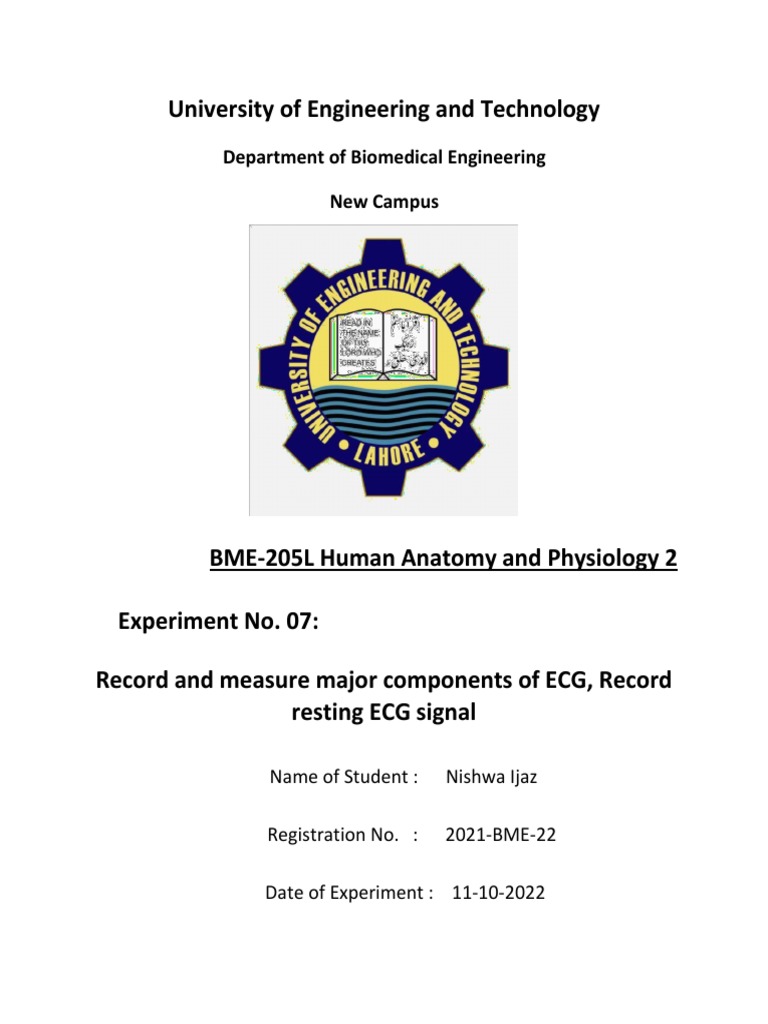 BME-205L ECG Analysis Report | PDF | Heart Rate | Heart