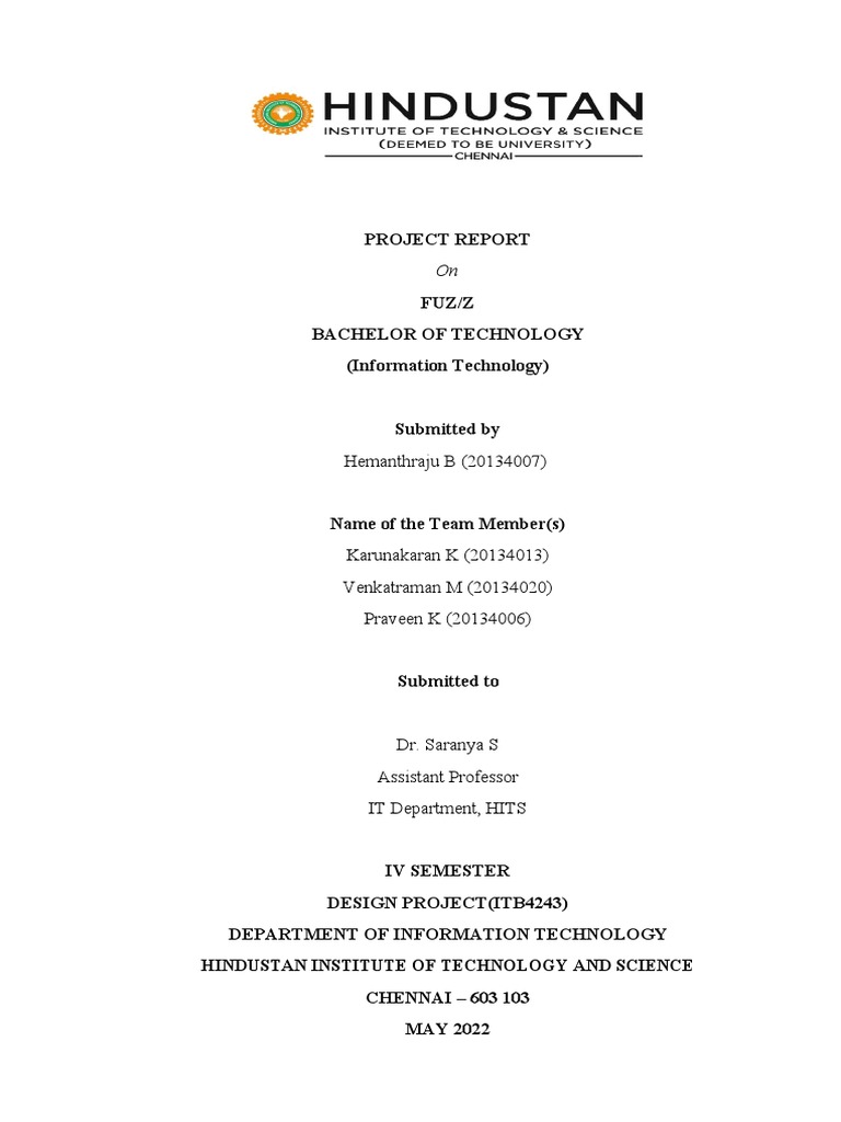 Fuzz-Doc 1 | PDF | Software Testing | Computer Security Fuzz-Doc 1 | PDF | Software Testing | Computer Security