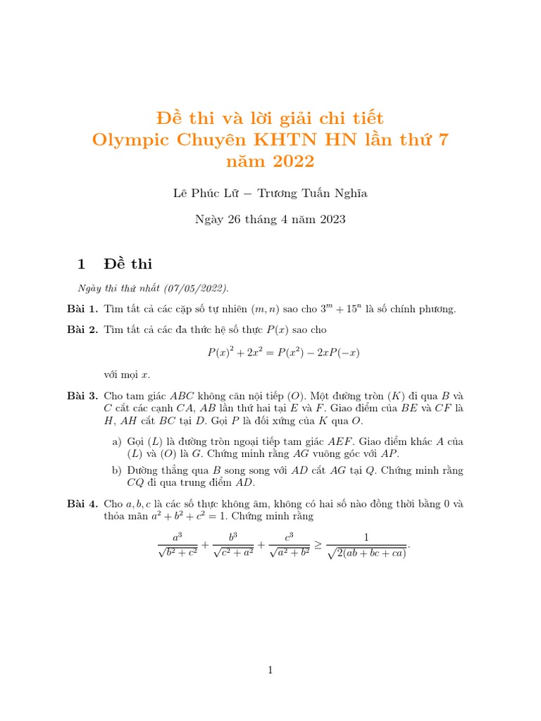 Olp KHTN 2022 PDF | PDF