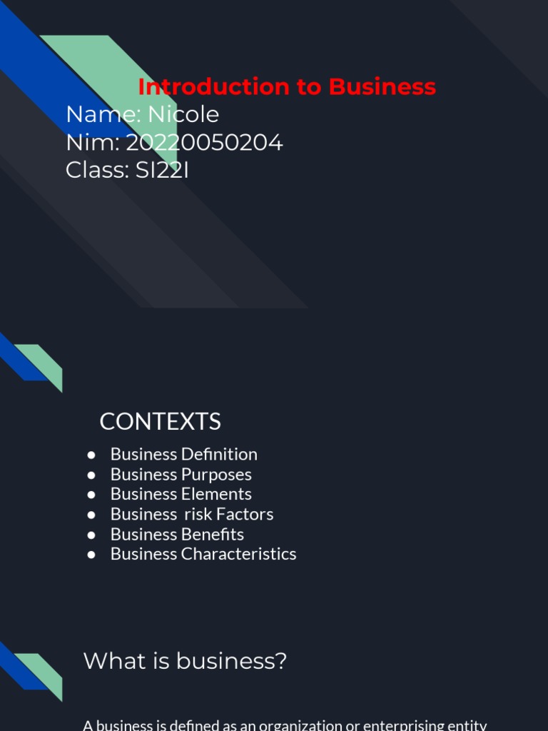 Business Introduction Presentation | PDF