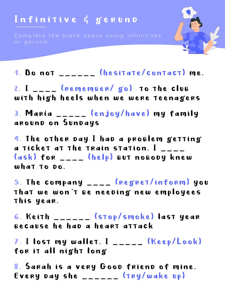 Infinitives&gerunds_exercise | PDF