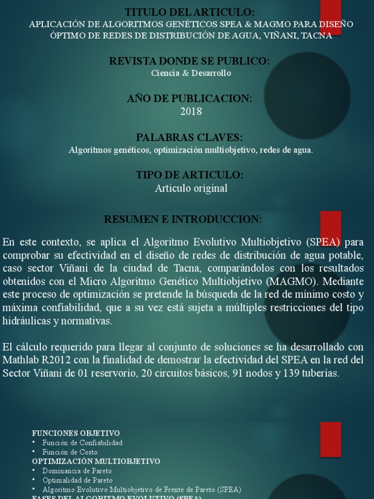 Articulo Algoritmos Geneticos | PDF | Optimización Matemática | Algoritmo genético