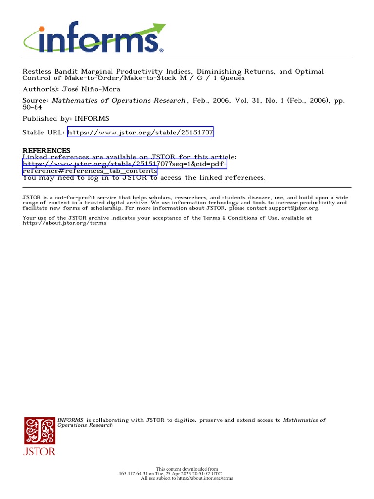 Modelo Colas PDF | PDF | Mathematical Optimization | Algorithms