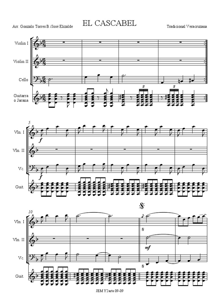 El Cascabel - Score | Instrumentos de cuerda | Cordófonos