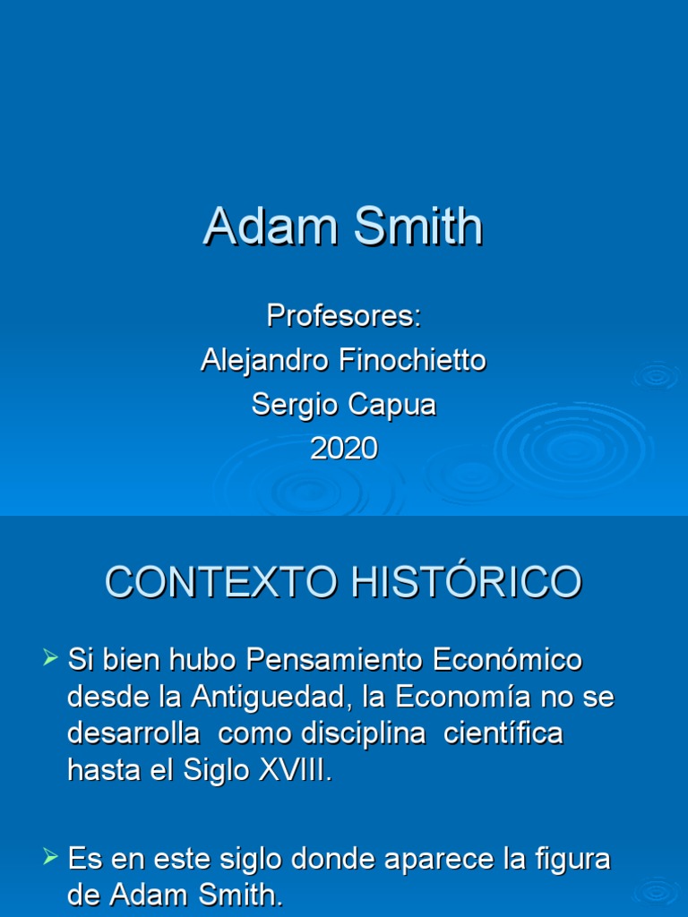 Ficha de Clase N°2. Adam Smith | PDF | Riqueza | Salario