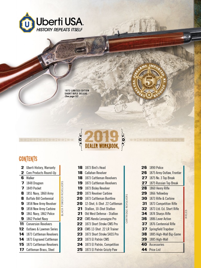 Uberti Firearms Catalog 2019 | PDF | Rifle | Revolver