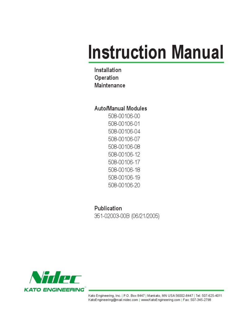 351 02003 00 - Auto Manual - Module | PDF | Switch | Rectifier