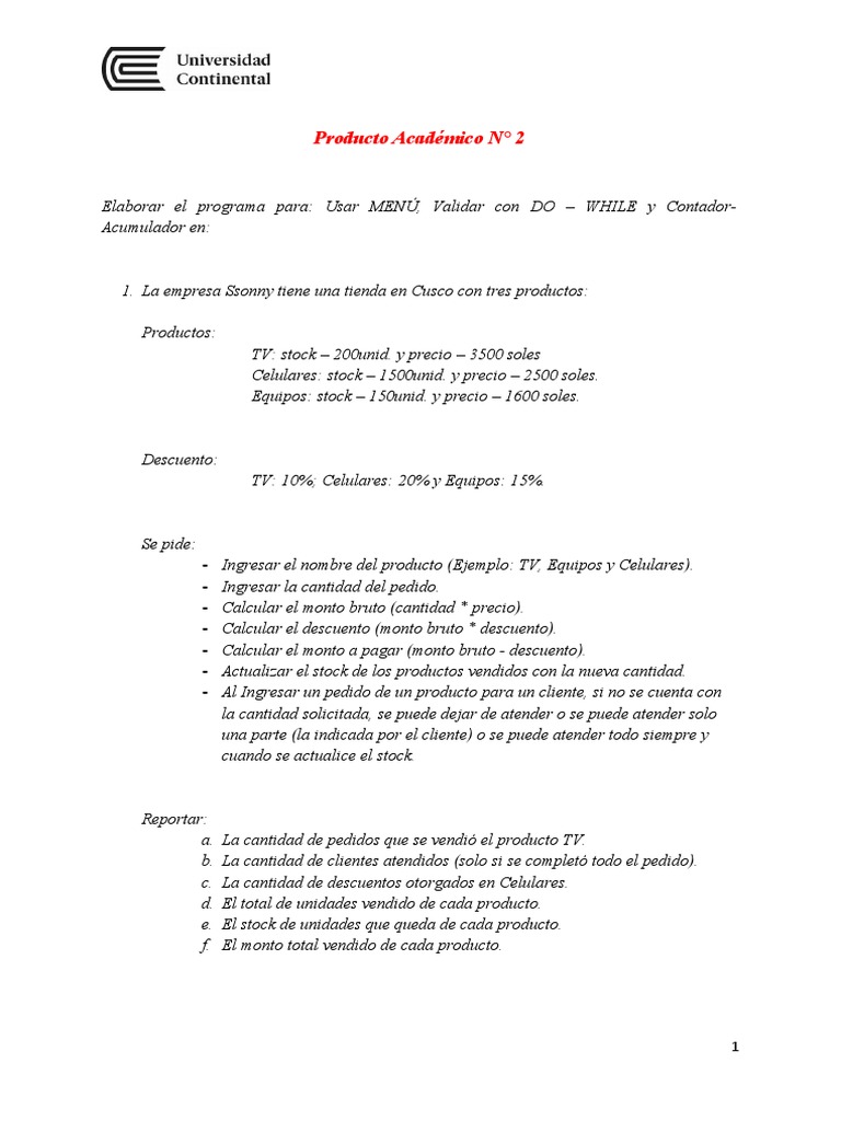 PA02 - Fundamentos Programacion | PDF