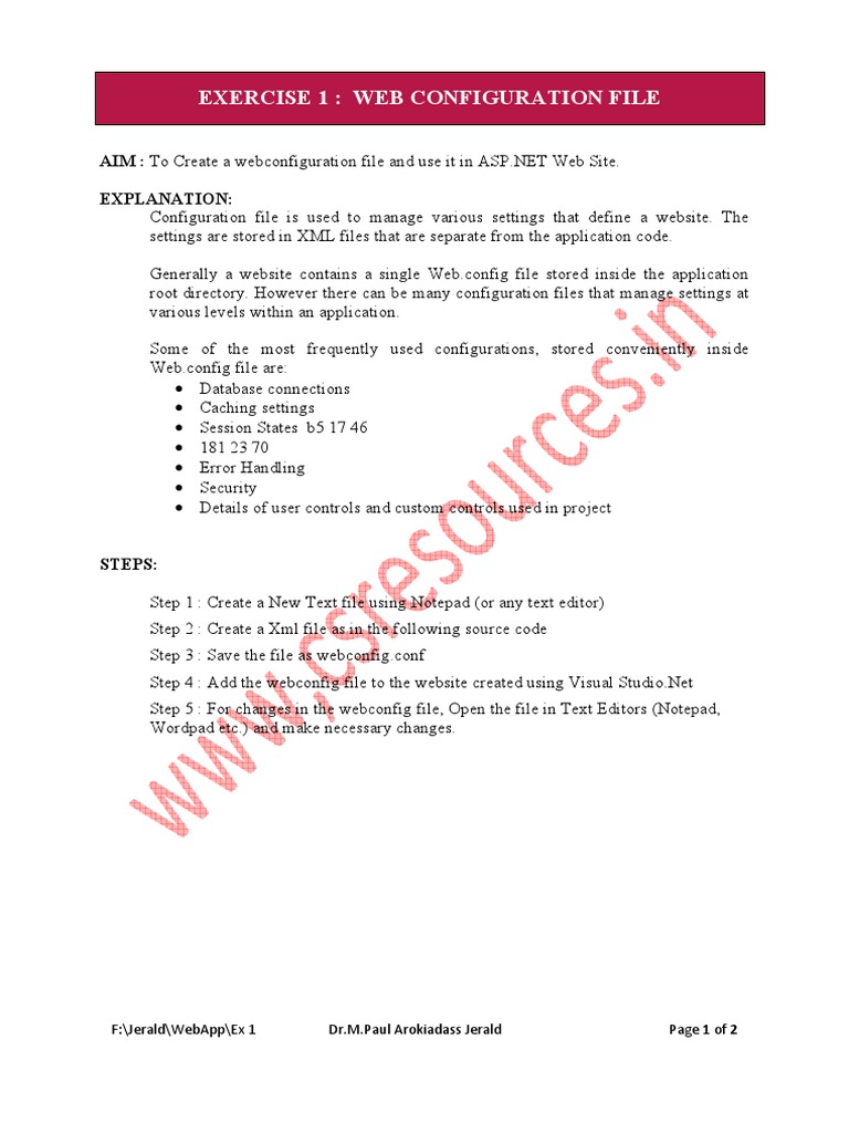 Web Configuration File | PDF | Computer File | Web Application
