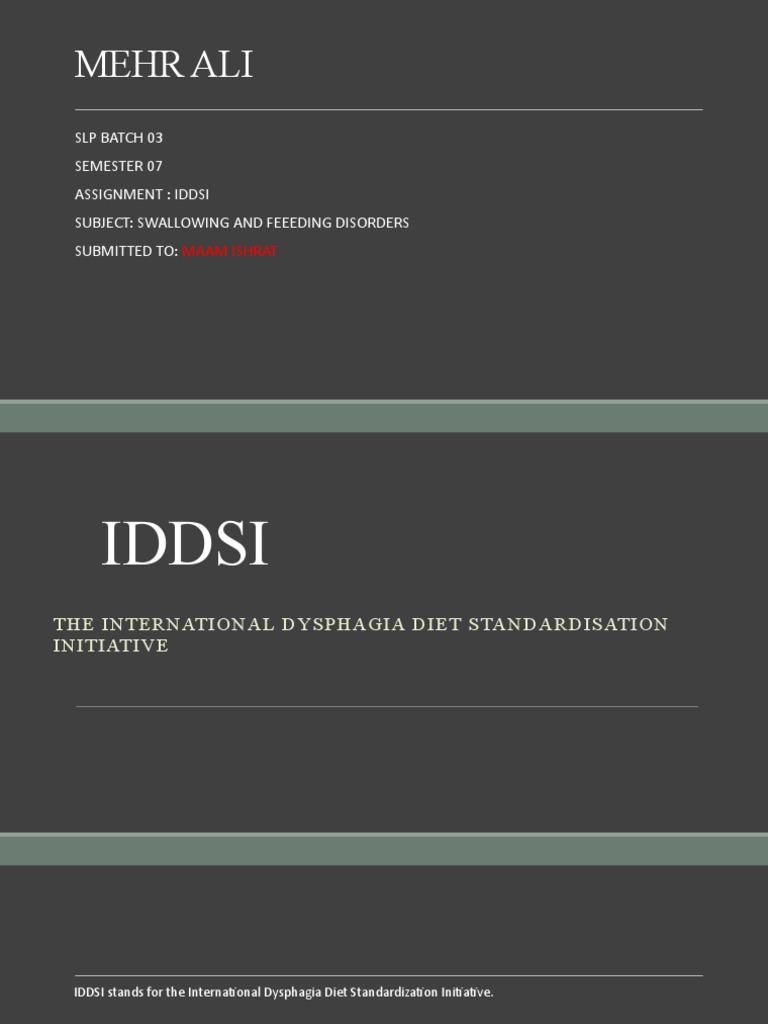 IDDSI | PDF