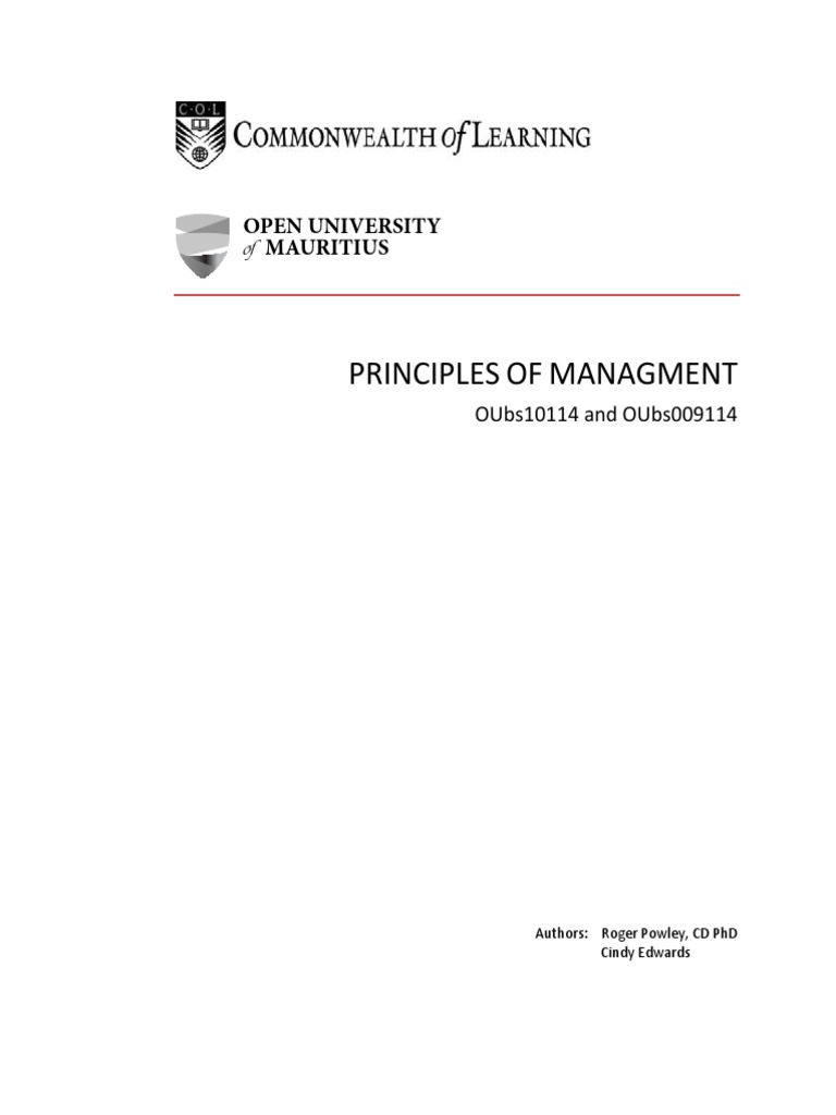OUbs042114 PrinciplesofManagement | PDF | Leadership | Attitude ...