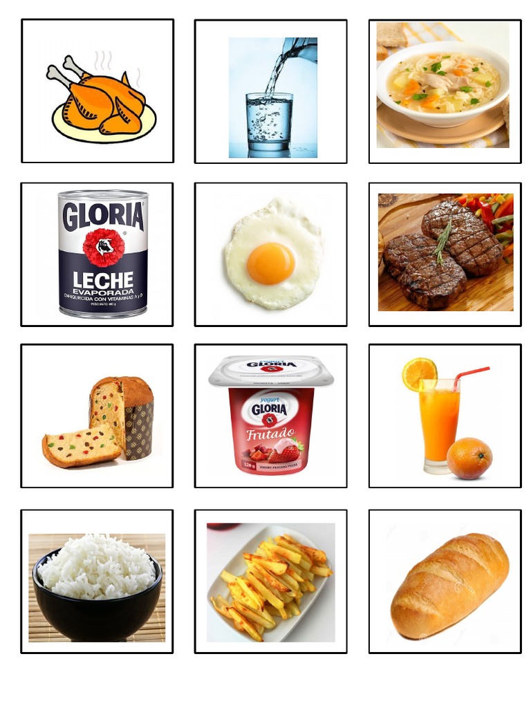 ALIMENTOS en pictogramas | PDF