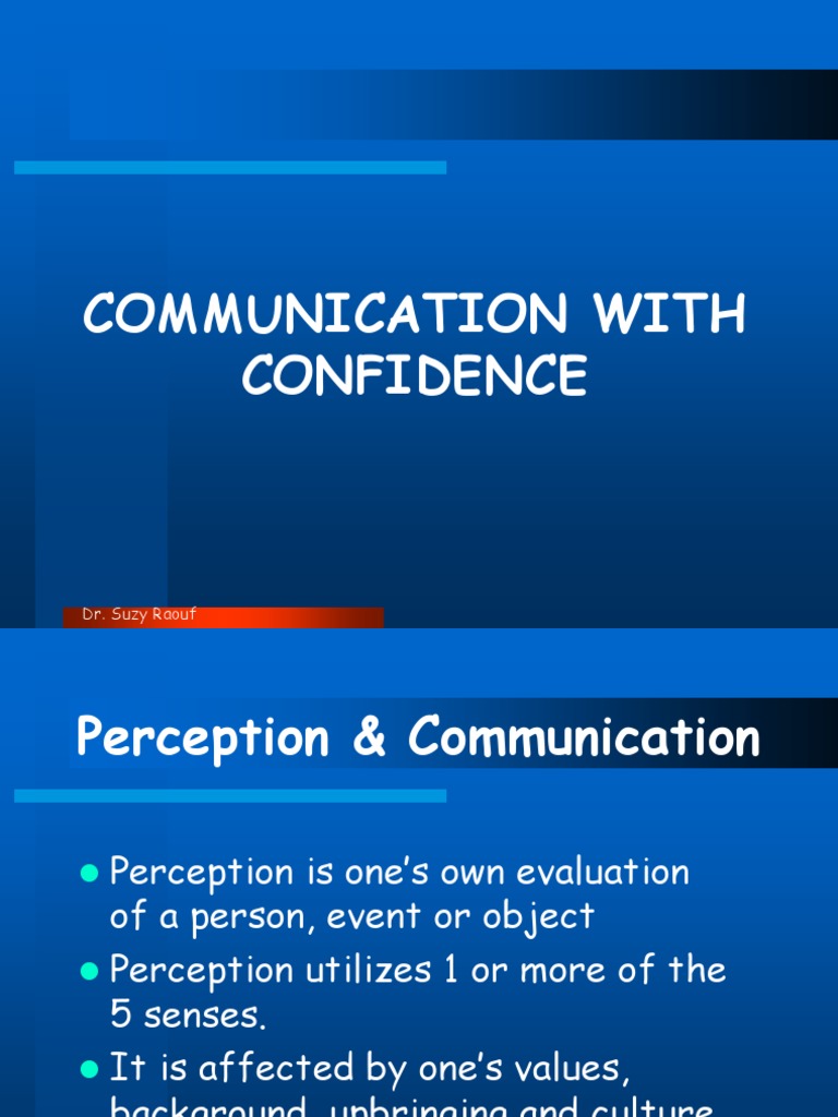 Lec 7 Communication With Confidence-1 | PDF | Communication | Attitude ...
