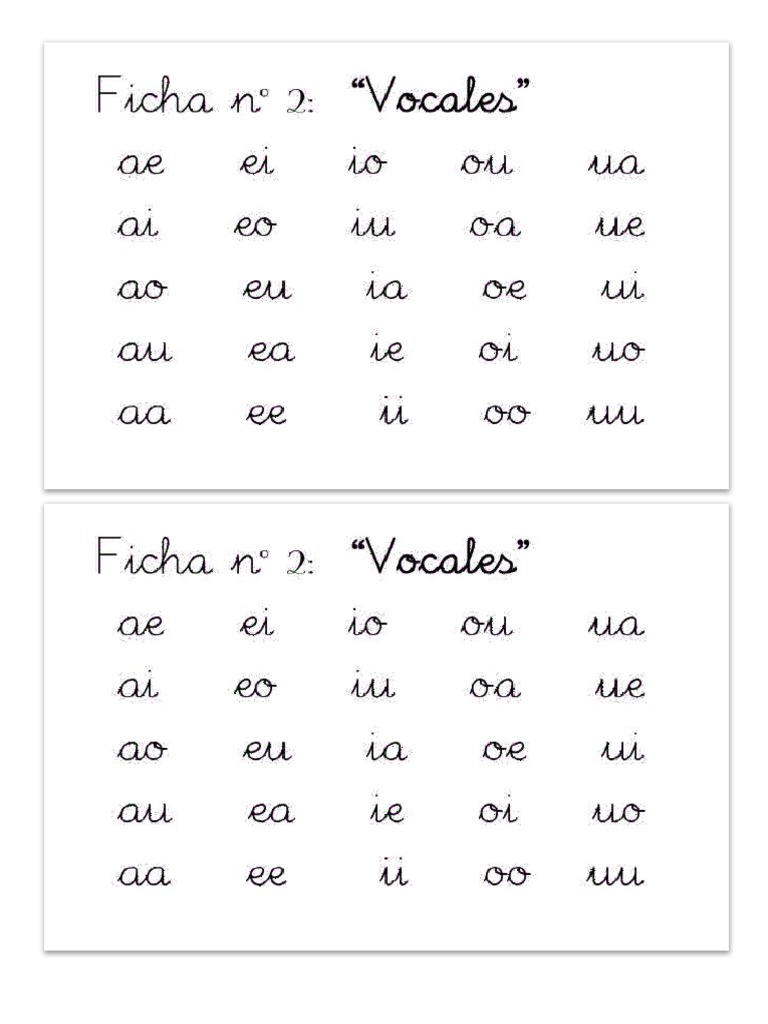 Lectura de vocales | PDF