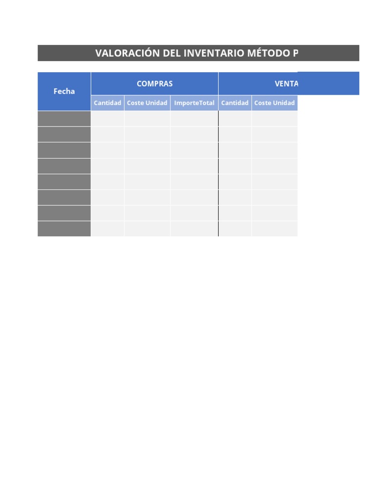 Plantilla PMP-FIFO | PDF
